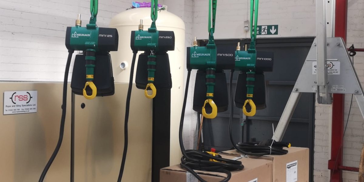 RSS Takes Delivery of JDN Mini Next Gen Air Hoists | Bridger Howes
